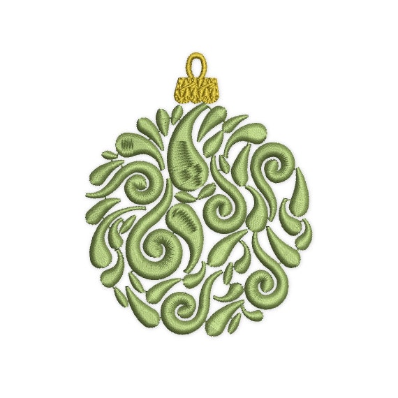 Christmas Ball Embroidery Design Merry Christmas Ornaments - Etsy