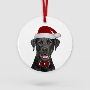 Personalised Black Labrador Christmas Decoration Christmas Hanging ...