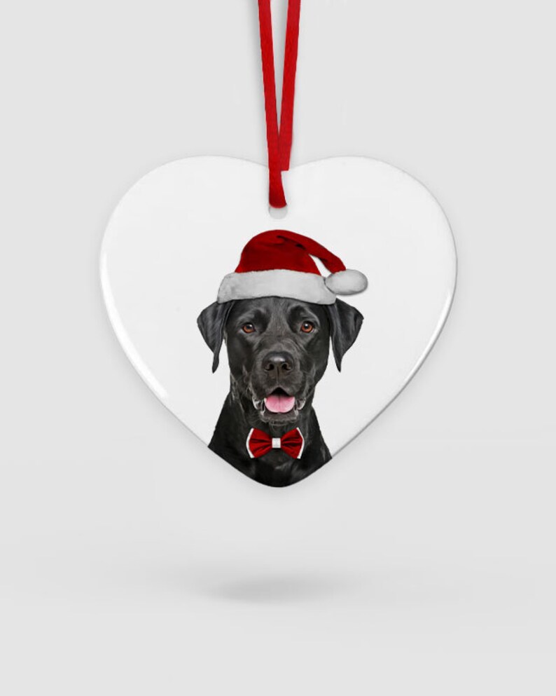 Personalised Black Labrador Christmas Decoration Christmas Hanging ...