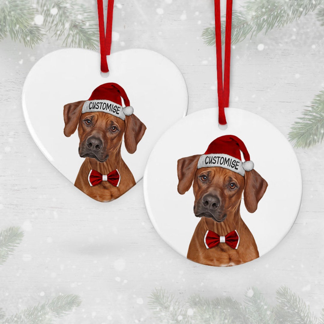 Personalised Rhodesian Ridgeback Christmas Decoration Christmas Hanging ...