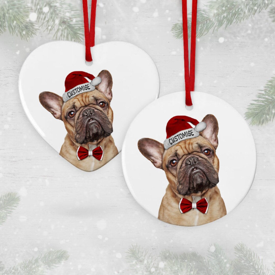 Personalised French Bulldog Christmas Decoration Frenchie Christmas ...