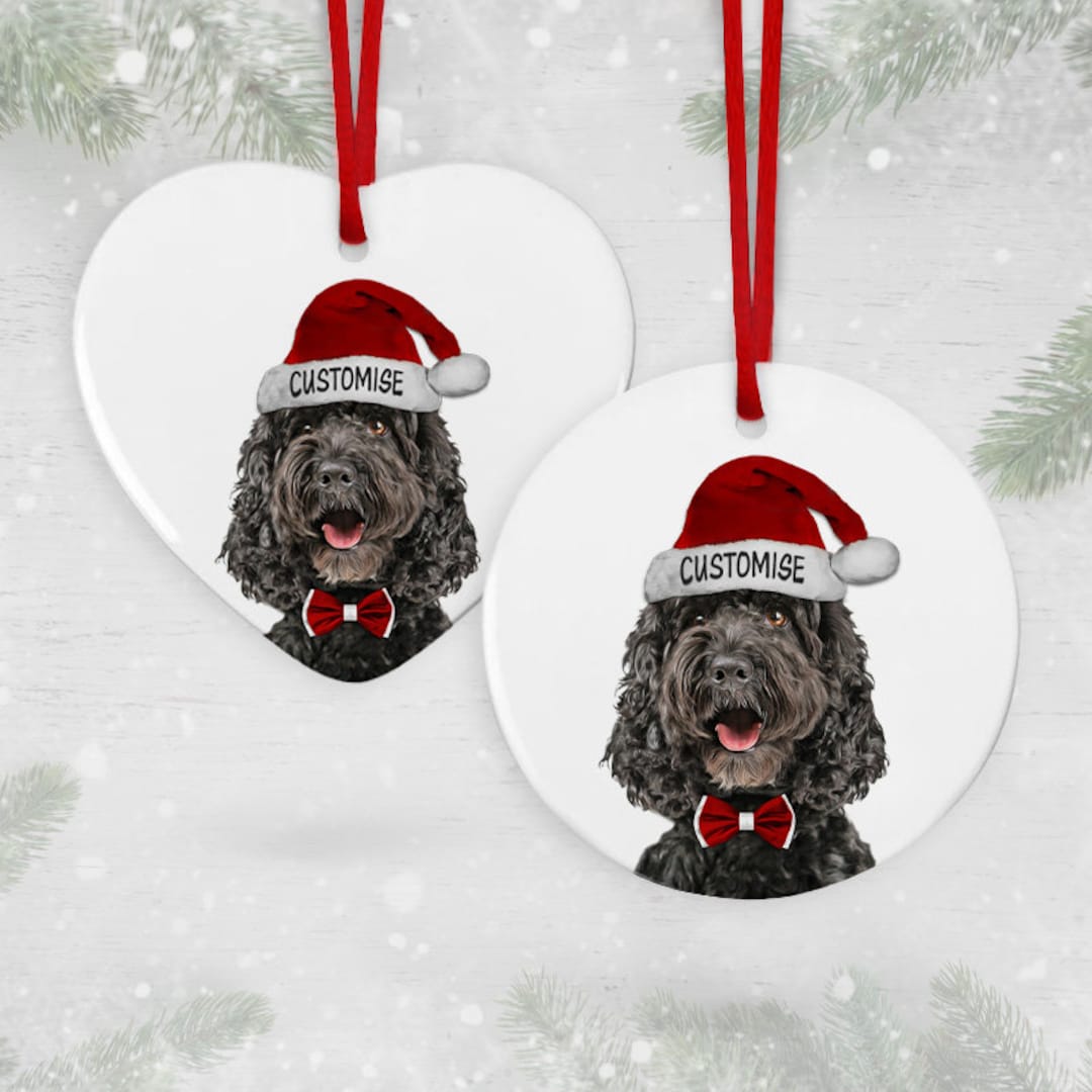 Personalised Black Cockapoo Christmas Decoration Christmas Hanging ...