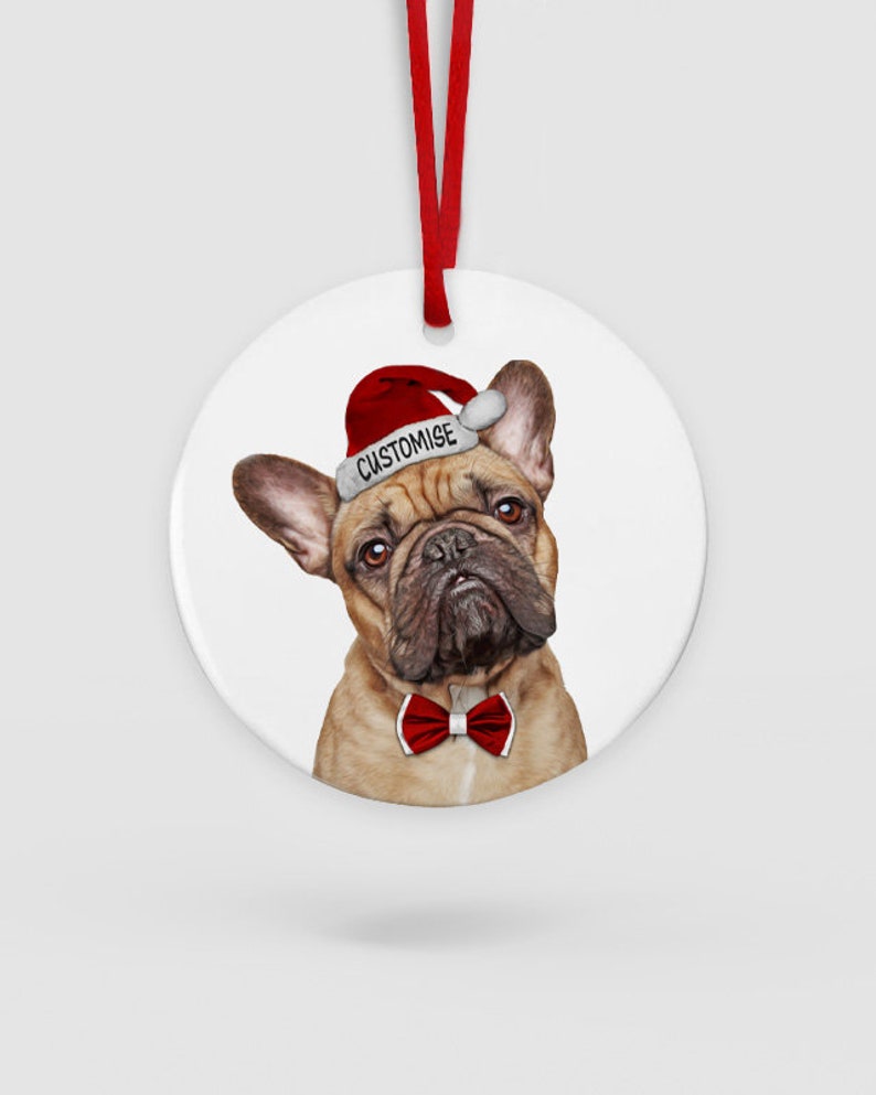 Personalised French Bulldog Christmas Decoration Frenchie Christmas ...