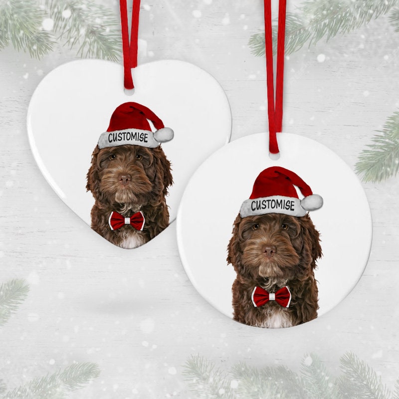 Personalised Chocolate Cockapoo Christmas Decoration Christmas Hanging ...