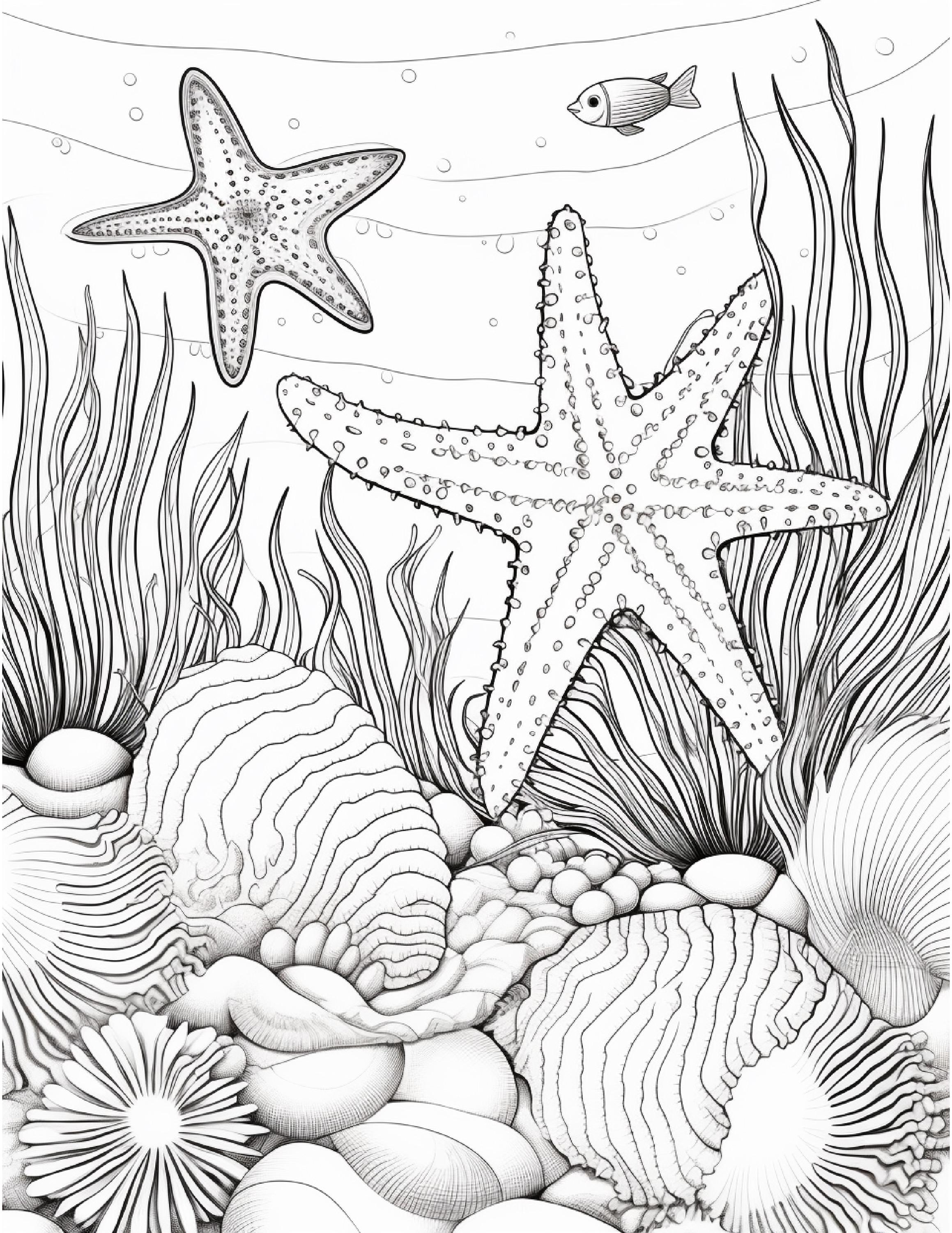 Ocean Animals Coloring Pages - 166 Sea Creatures, Under the Sea ...