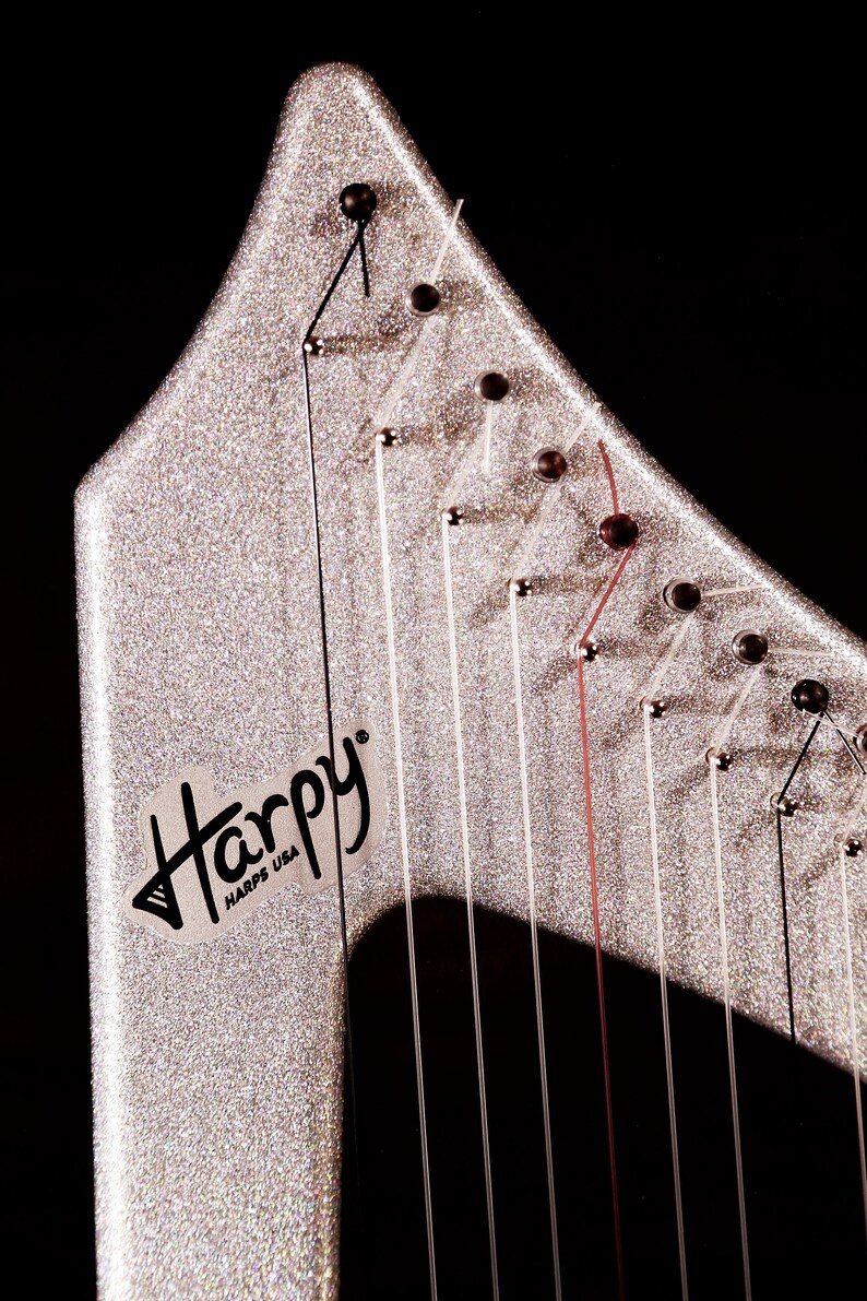 22 String Iris Harpy - Electric-acoustic Harp - Silver - Etsy