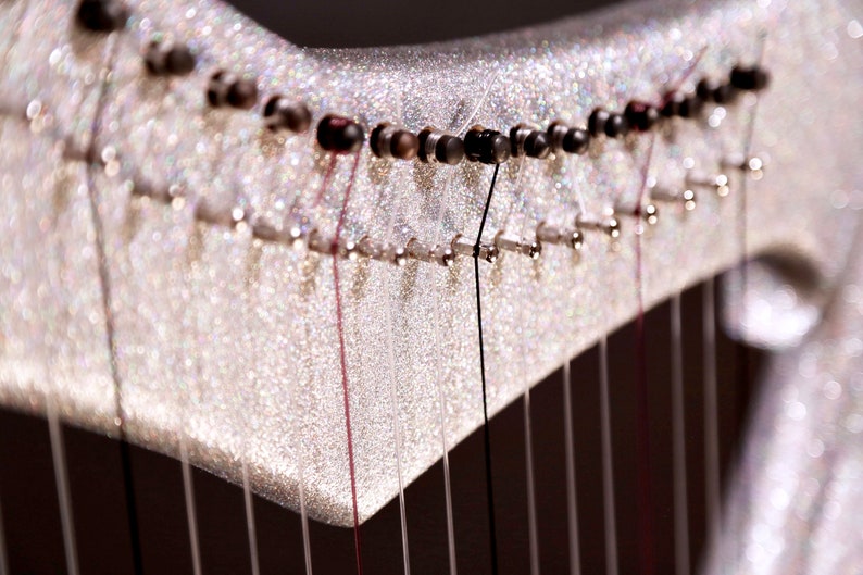22 String Iris Harpy - Electric-acoustic Harp - Silver - Etsy