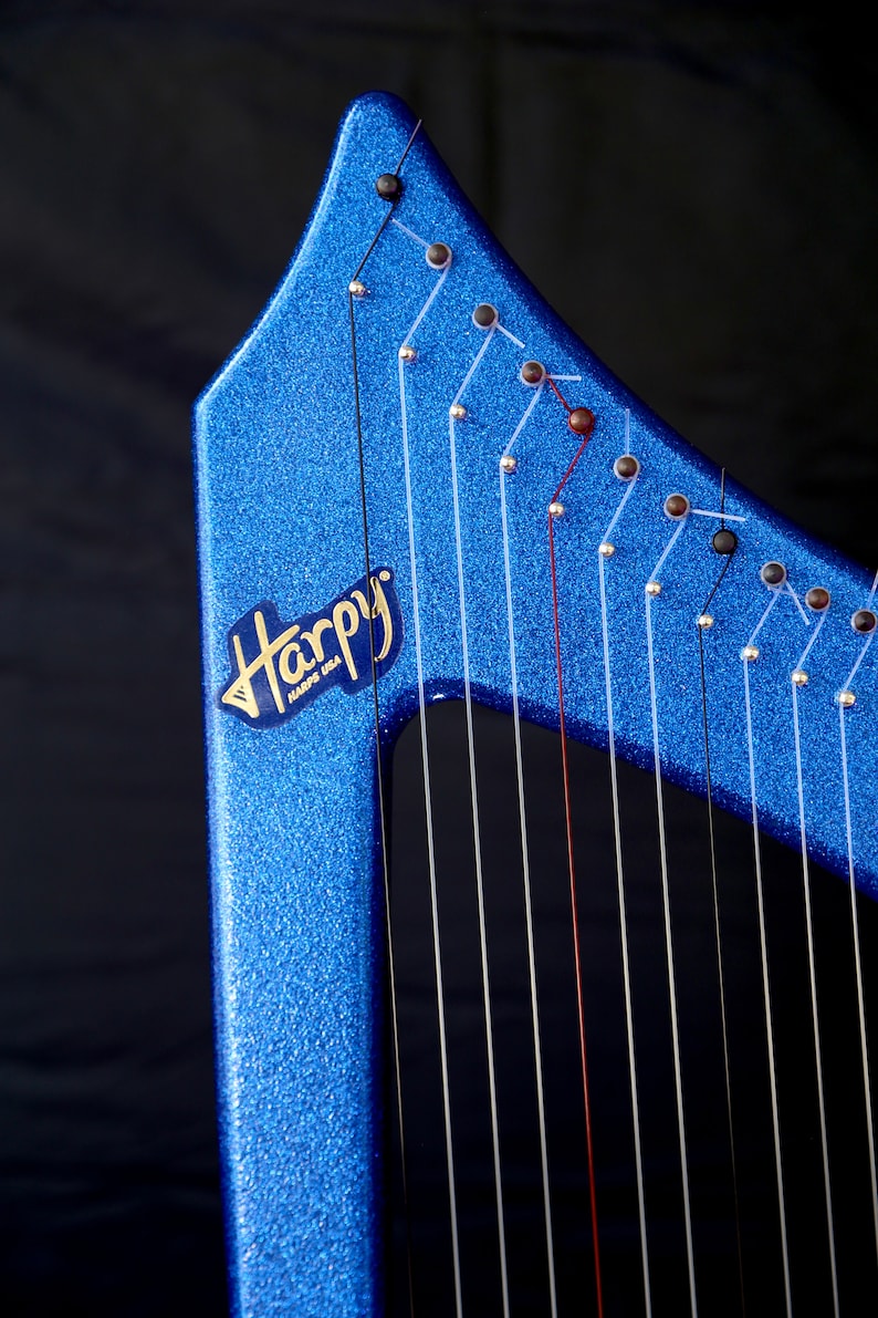 22 String Iris Harpy - Electric-acoustic Harp - Blue - Etsy