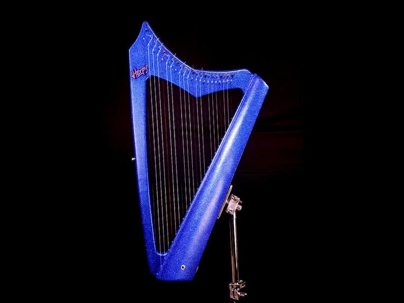 22 String Iris Harpy - Electric-acoustic Harp - Blue - Etsy