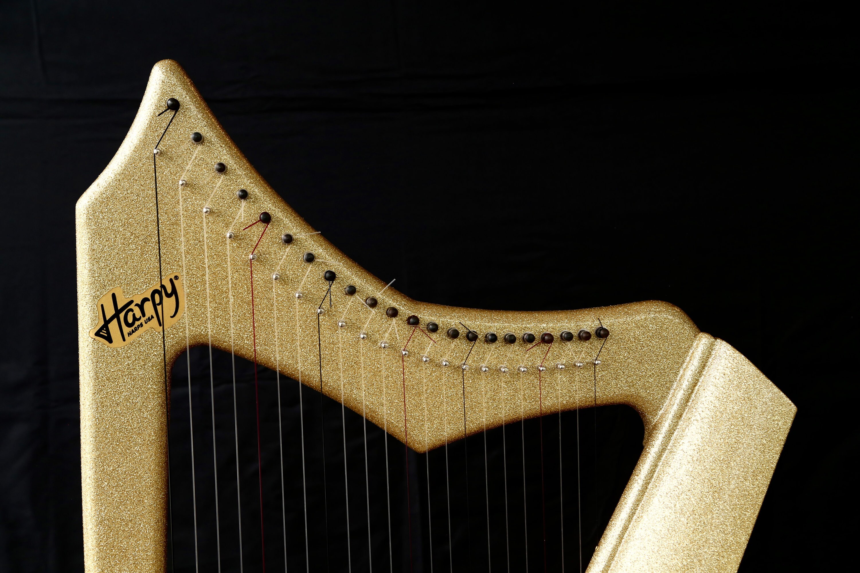 22 String Iris Harpy - Electric-acoustic Harp - Gold - Etsy