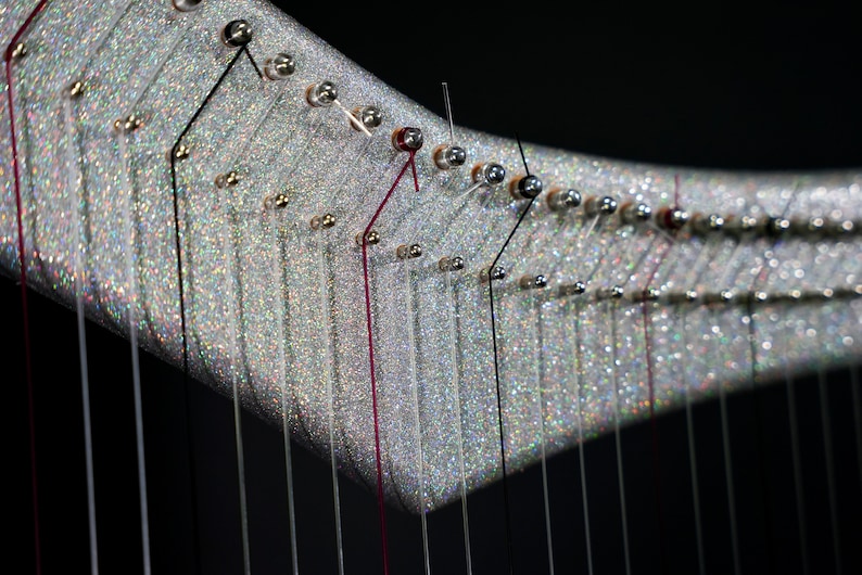 33 String Athena Harpy - Electric-acoustic Harp - Silver - Etsy