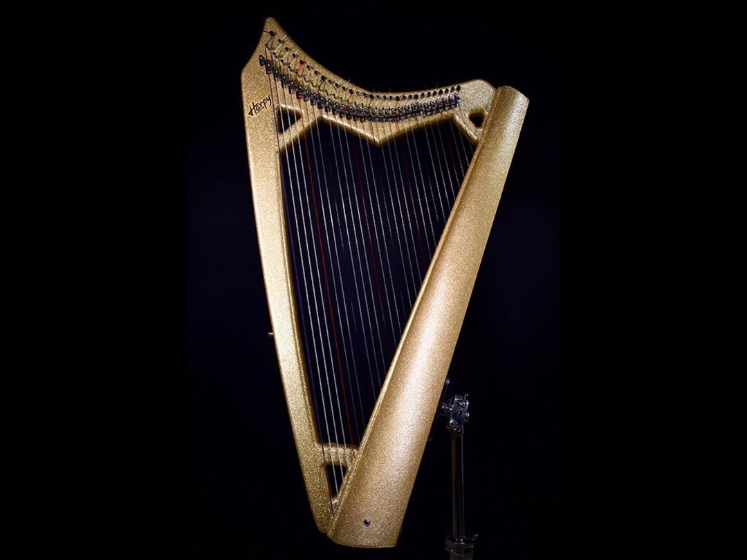 29 String Artemis Harpy With Levers - Electric-acoustic Harp - Gold - Etsy