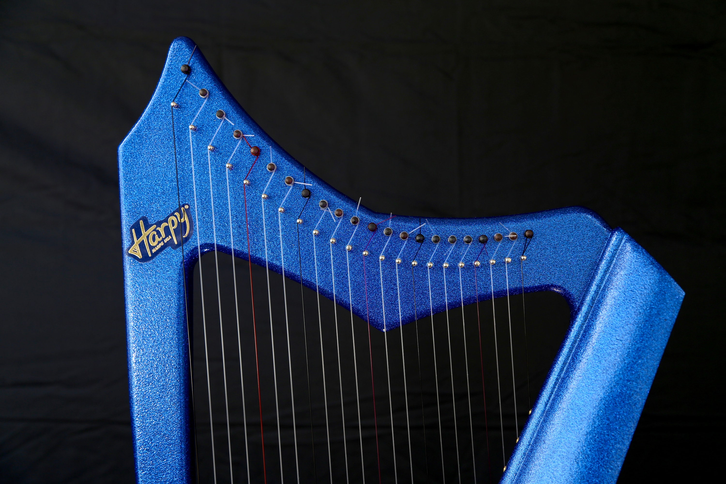 22 String Iris Harpy - Electric-acoustic Harp - Blue - Etsy