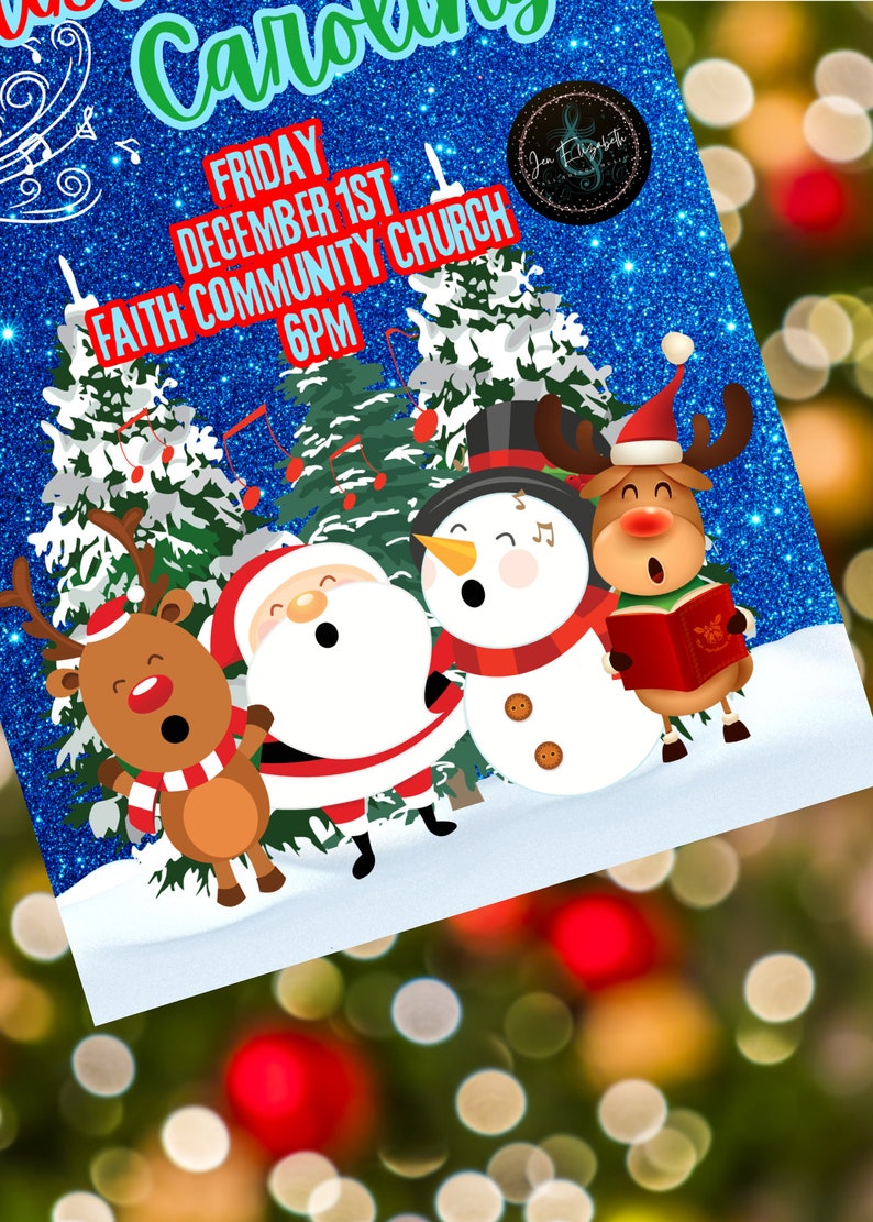 Christmas Caroling Event Invitation Template, Church Caroling, School ...