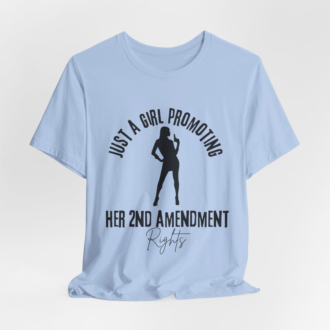 Just a Girl Promoting Her Second Amendment Rights Unisex Jersey Short ...