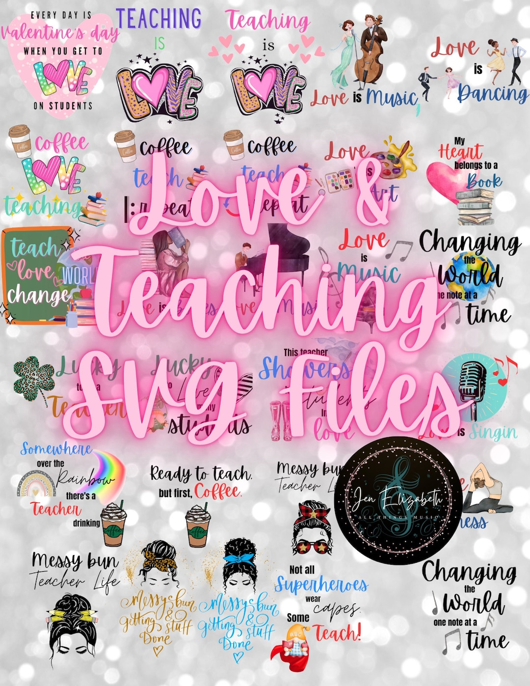 Love & Teaching SVG Files (30), Teacher Svg, Education Svg, School Svg ...