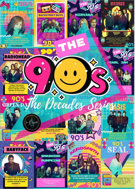 1990's Music Posters the Decades Series Set of 42 - Etsy Australia