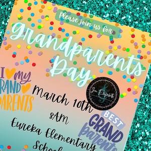 Grandparents Day Invitation Template, School Grandparent Day ...