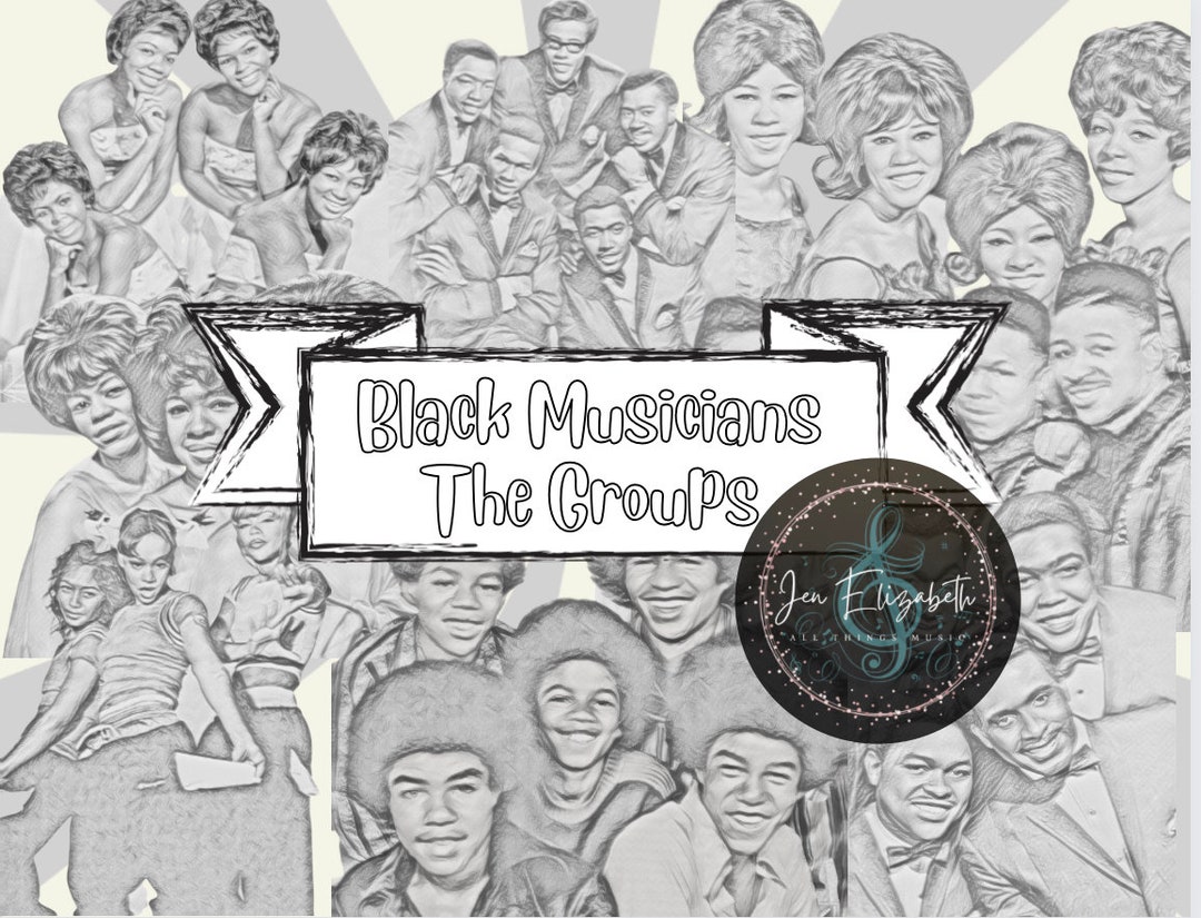Black Musicians- the Groups, Coloring Book, Black History Month, Music ...