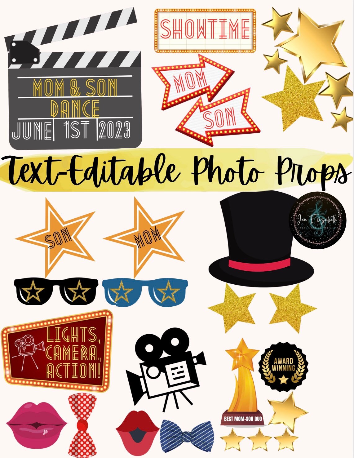 Hollywood Event Bundle Template - Etsy