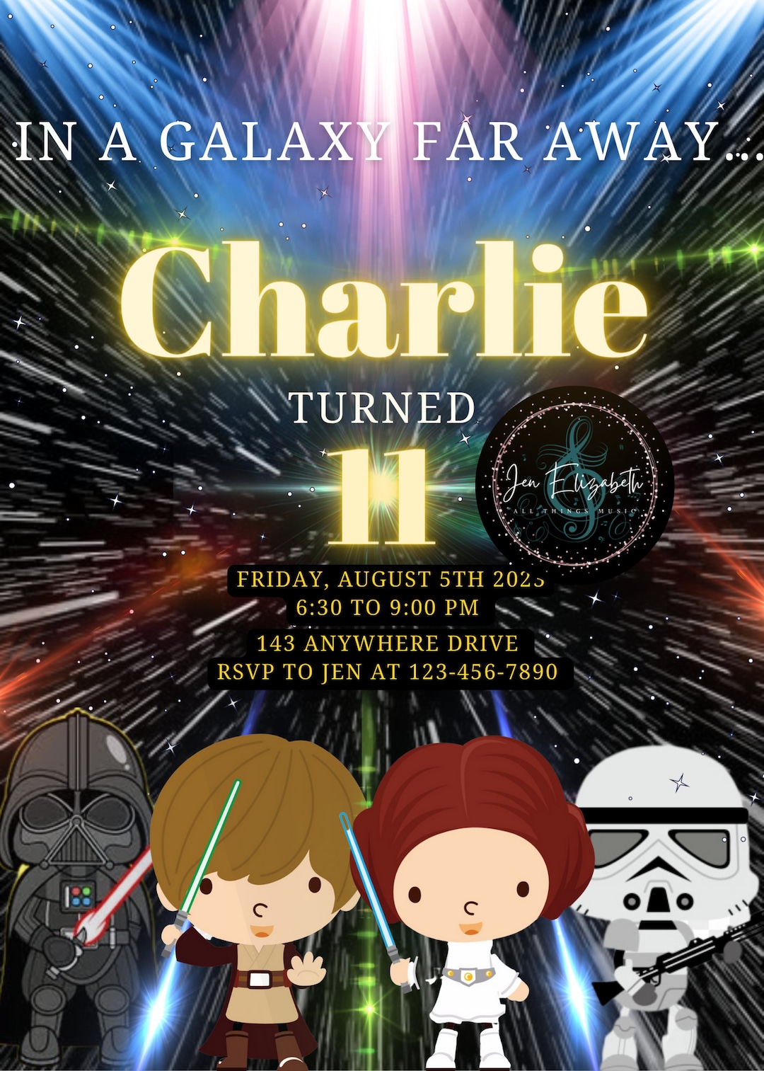 Galaxy Birthday Invitation Template, Outer Space Birthday, Outer Space ...