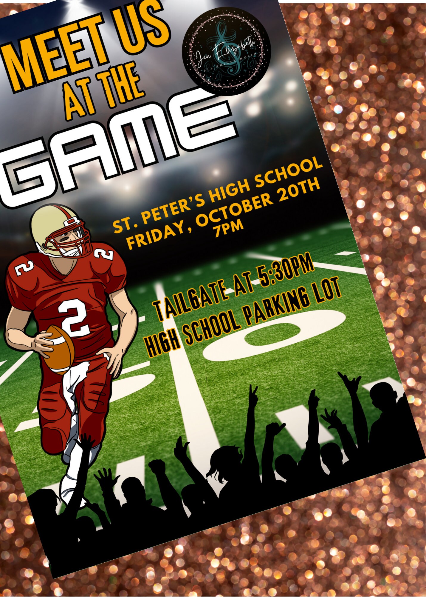 Football Game/tailgate Party Invitation Template, High School Football ...
