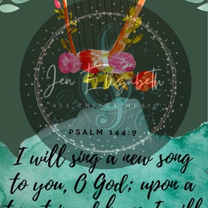 Music Scripture Posters, Printable Scripture, Church Decor, Faith Based ...