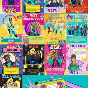 1990's Music Posters- the Decades Series- Set of 42, Music Classroom ...