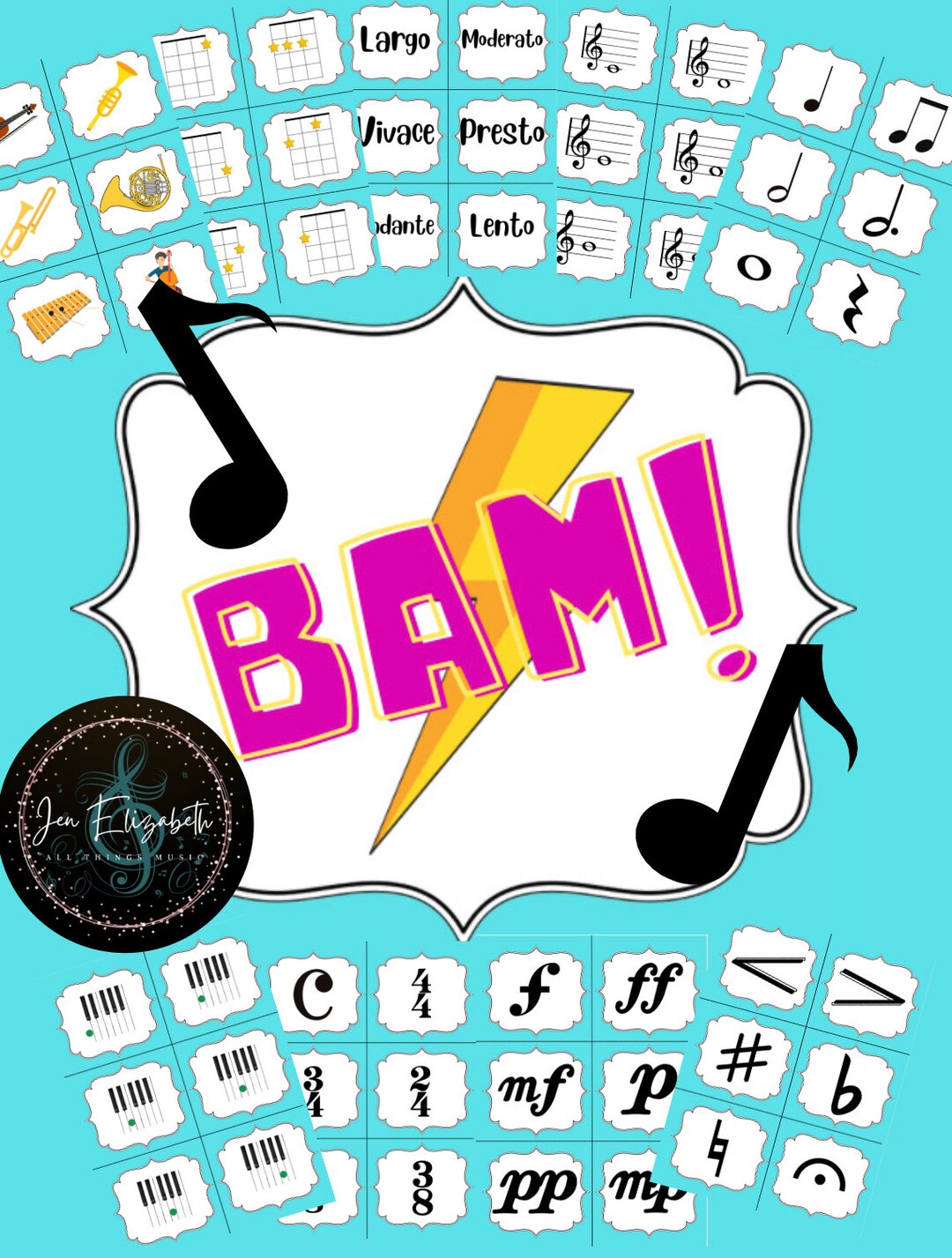 BAM Music Game, Printable Music Game, Music Classroom, Music Education ...