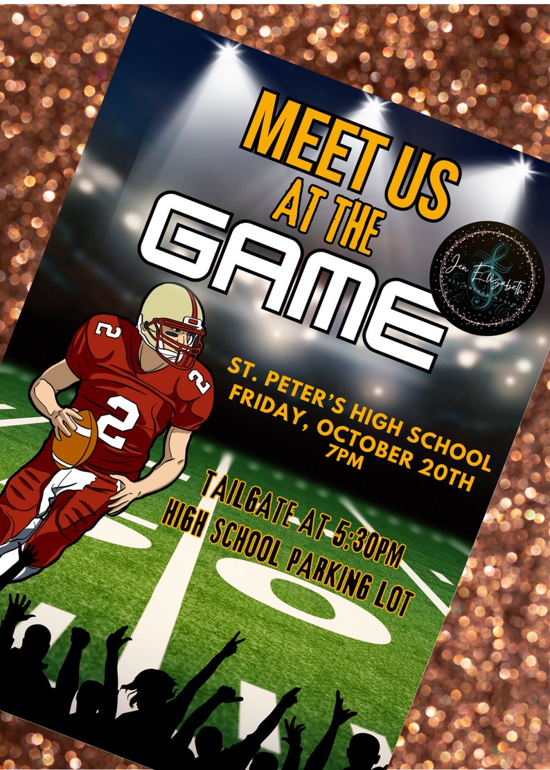 Football Game/tailgate Party Invitation Template, High School Football ...