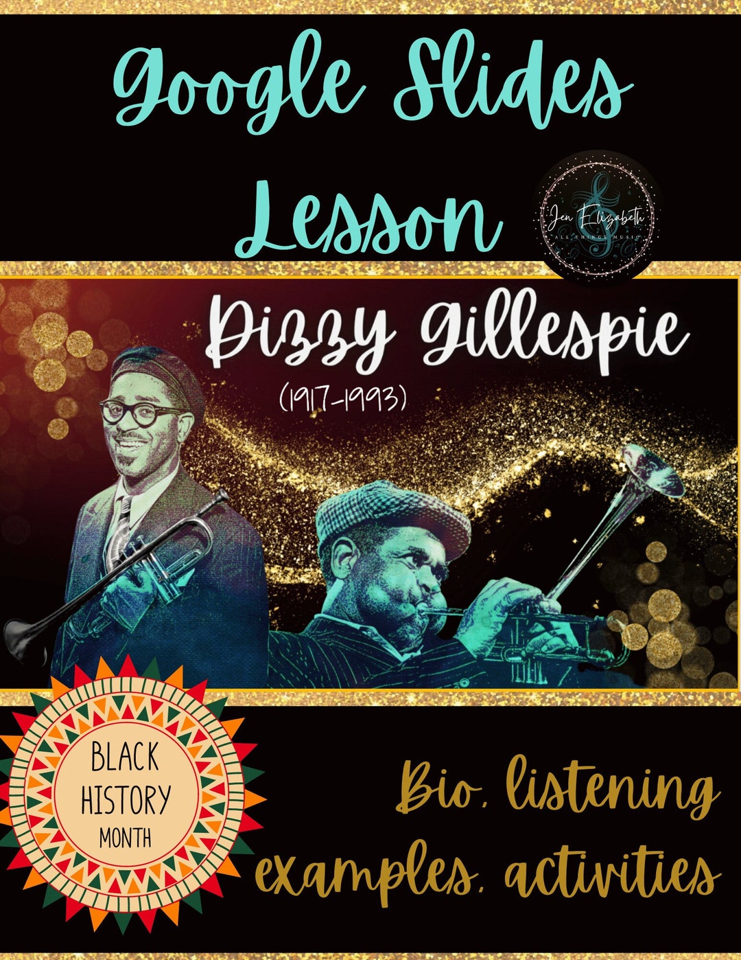 Dizzy Gillespie Google Slides Lesson, Black History Month, Music ...