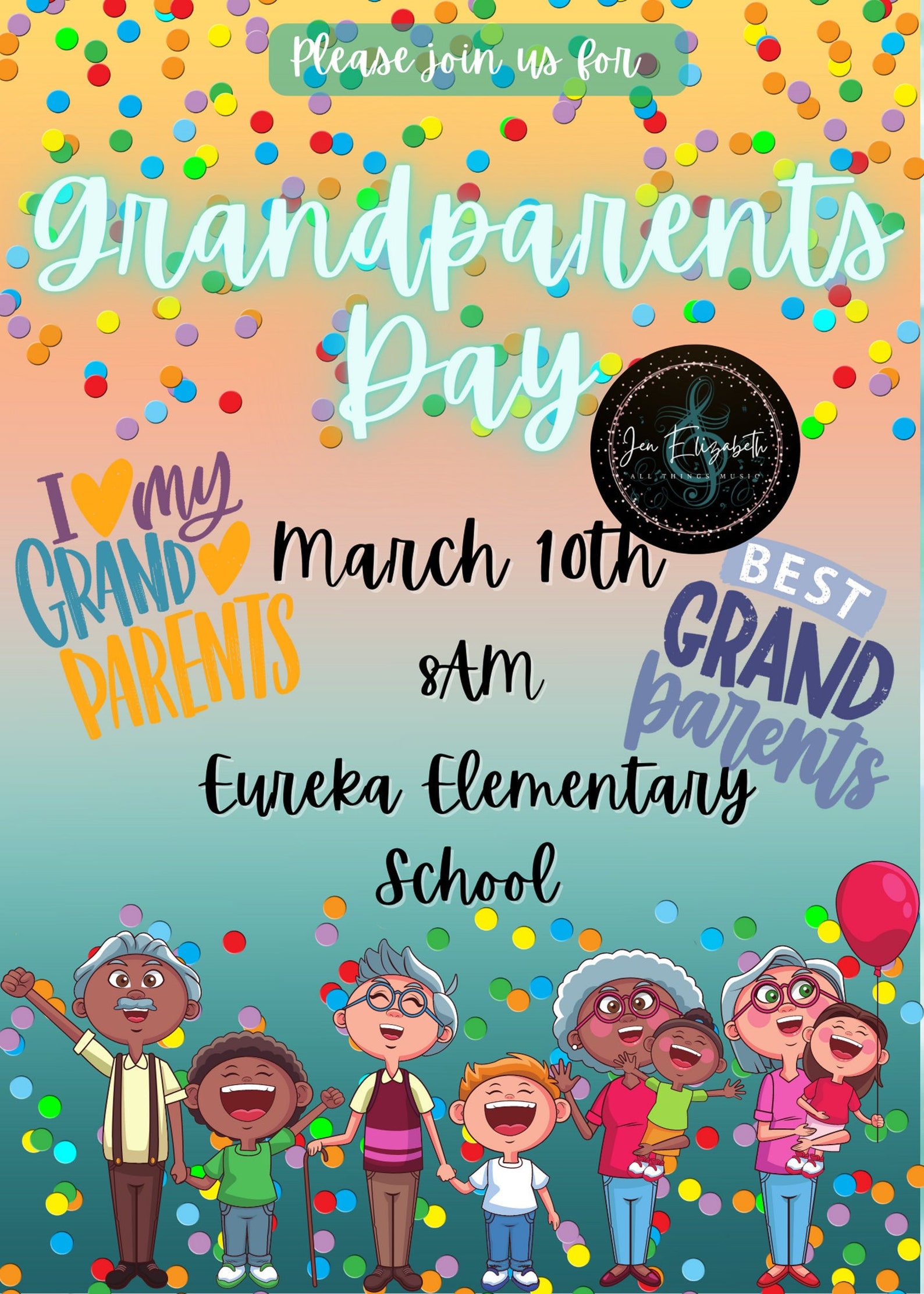Grandparents Day Invitation Template, School Grandparent Day ...