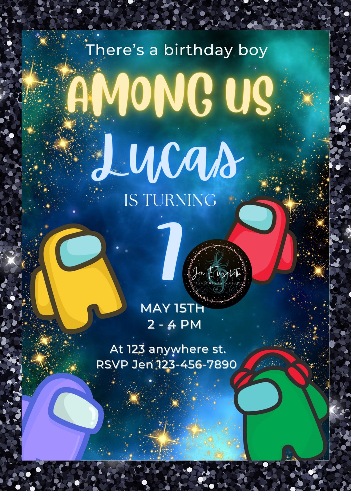 Among Us Birthday Invitation Template - Etsy