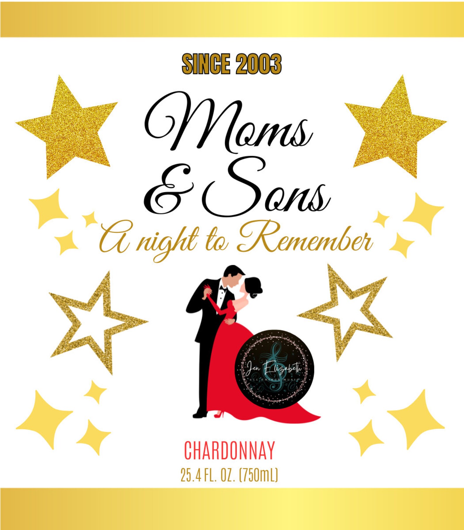 Wine & Sparkling Cider Label Templates- Hollywood (6), Hollywood Party ...