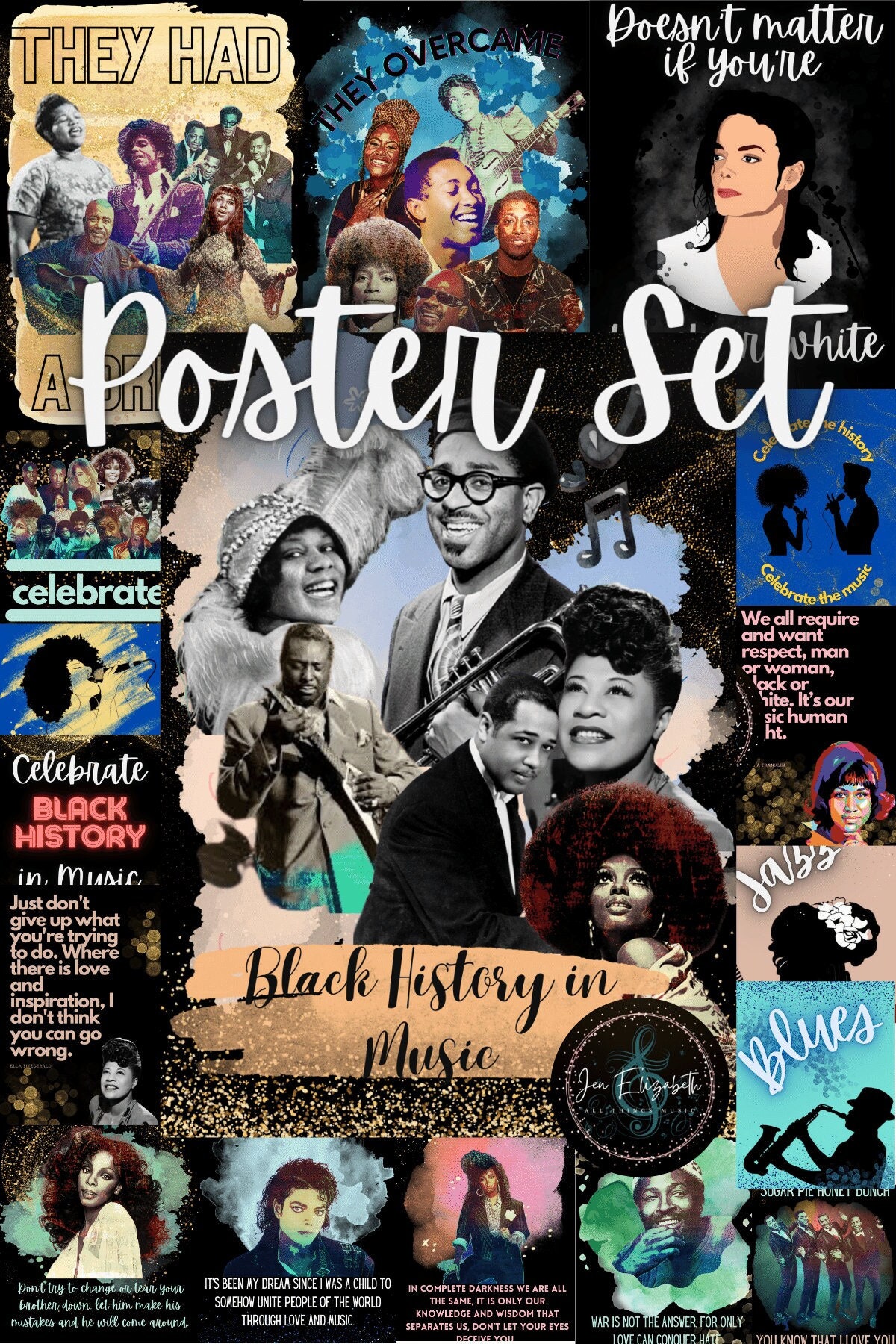 Black History Month Poster Set 16 - Etsy