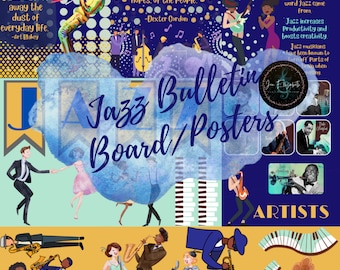 Blues Postes/bulletin Board Set - Etsy