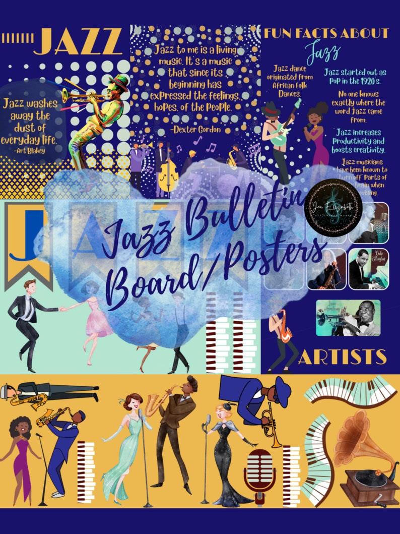 Jazz Bulletin Board/poster Set - Etsy