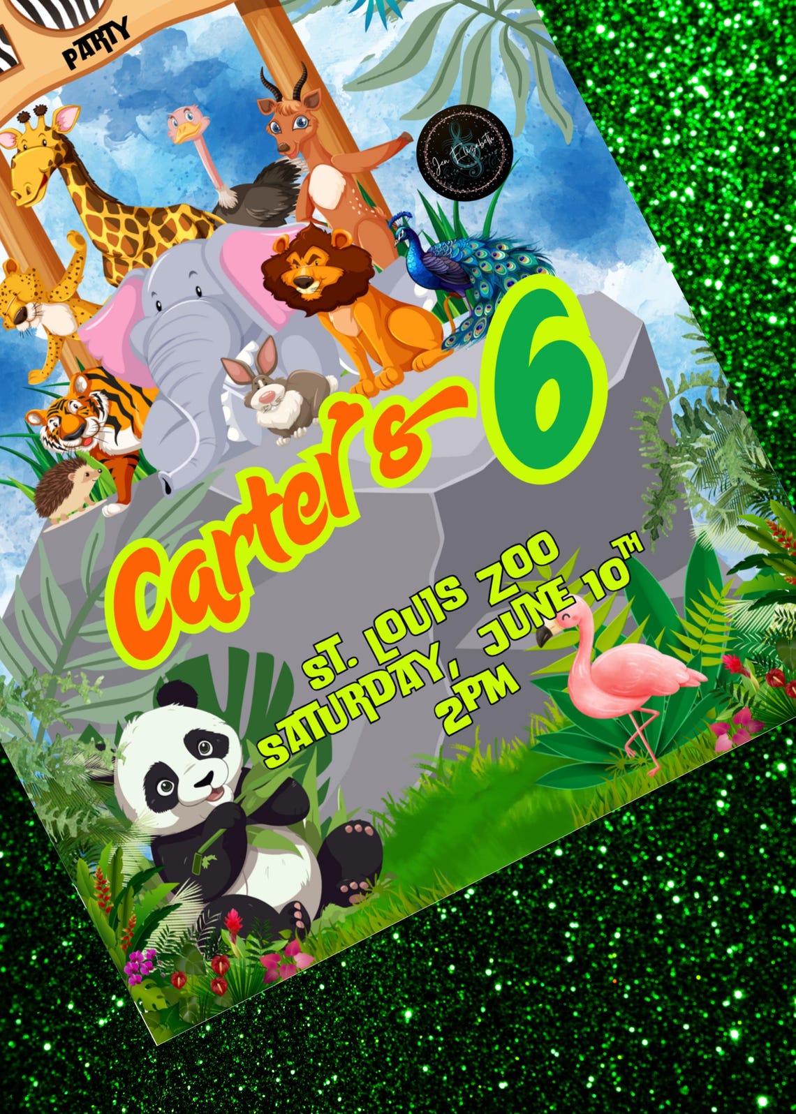 Zoo Birthday Party Invitation Template, Zoo Party, Animal Theme, Zoo ...