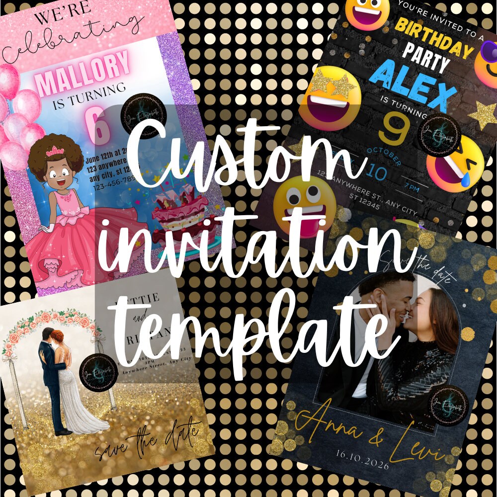 Custom-made Invitation/template - Etsy