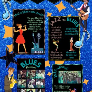 Blues Poster/bulletin Board Set, Music Education Poster, Music ...