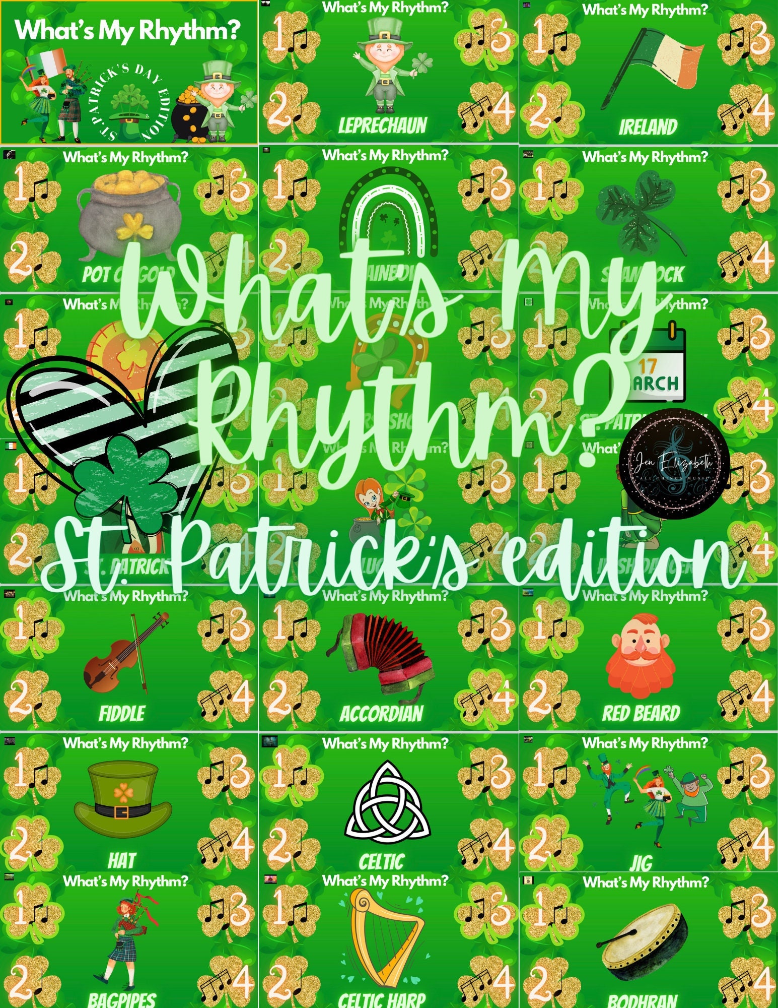 What's My Rhythm St. Patrick's Day Edition Google - Etsy