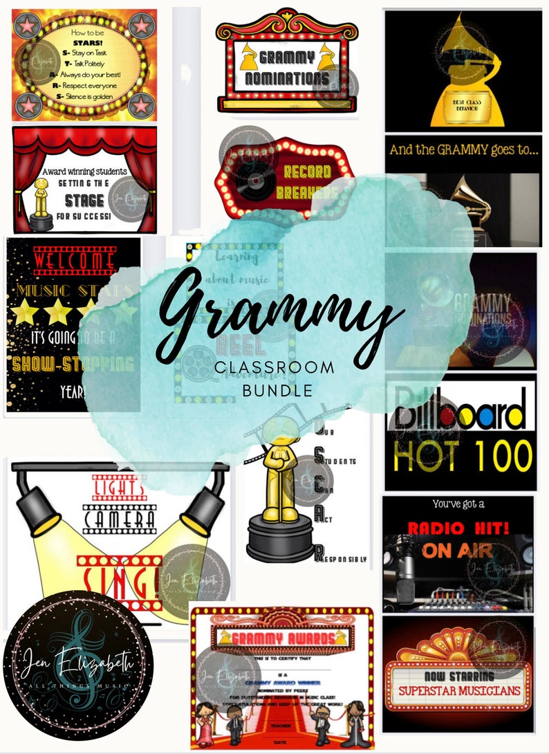 Grammy Award Winning Classroom Bundle, Music Education, Music Classroom ...