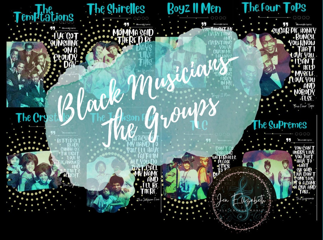 Black Musician Posters the Groups, Set of 8 - Etsy