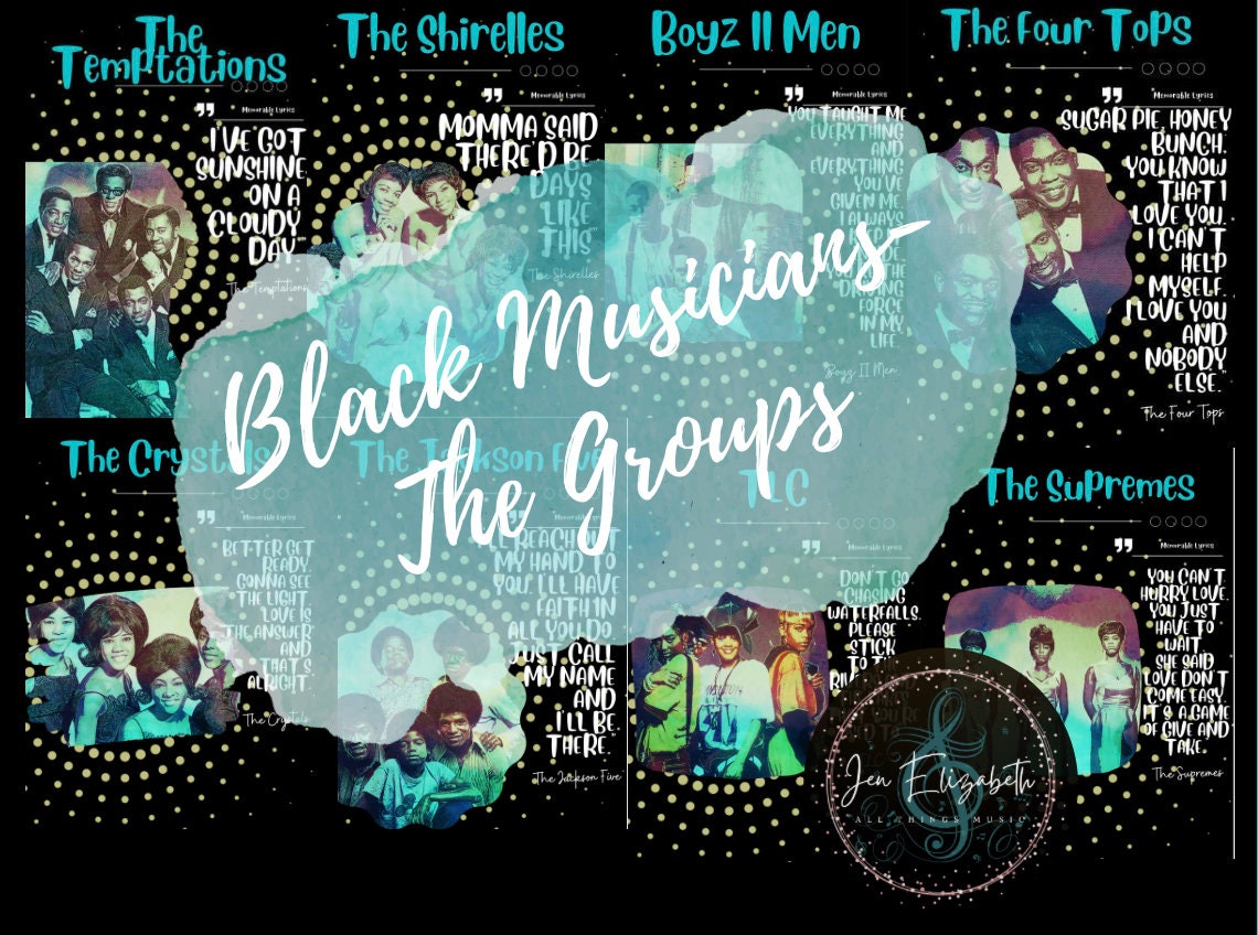 Black Musician Posters- the Groups, Set of 8, Black History Month ...