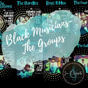 Black Musician Posters- the Groups, Set of 8, Black History Month ...
