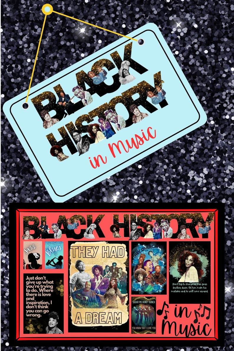Black History Month Poster Set (16), Music Education Poster, Black ...