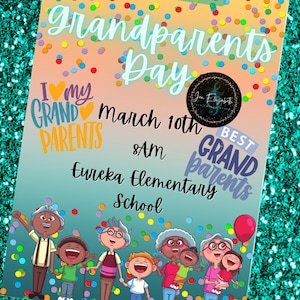 Grandparents Day Invitation Template, School Grandparent Day ...
