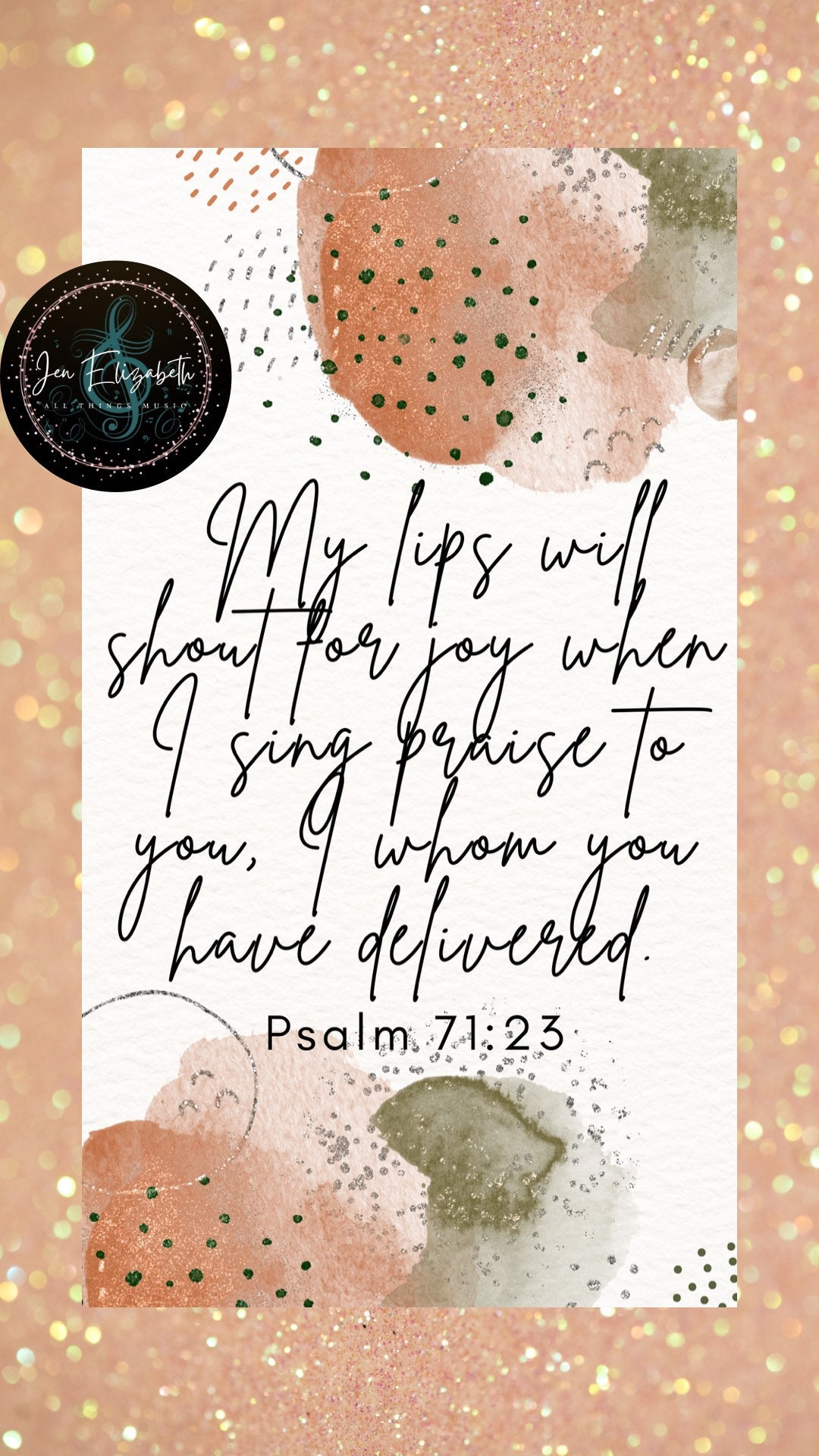 Music Scripture Posters, Printable Scripture, Church Decor, Faith Based ...