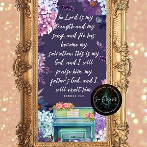 Music Scripture Posters, Printable Scripture, Church Decor, Faith Based ...