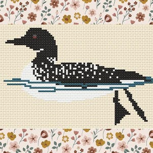 Loon in the Water Cross Stitch Pattern - Etsy